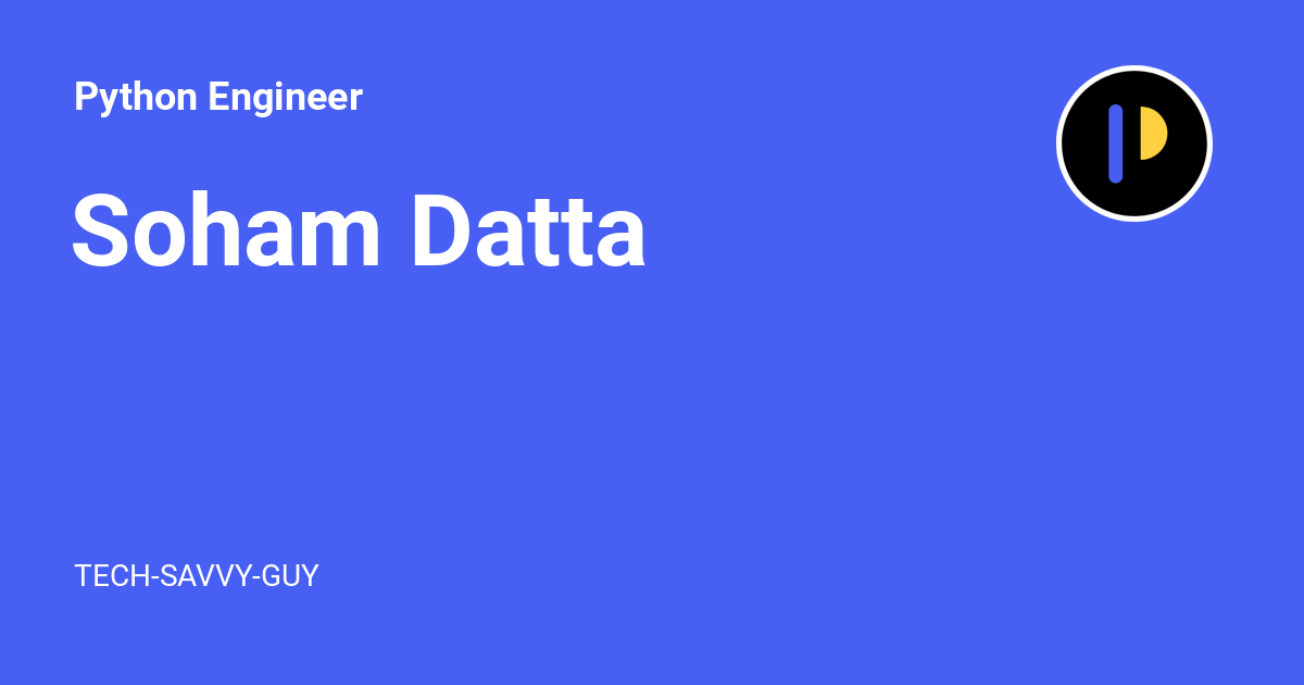 Soham Datta - Python Engineer